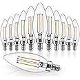 Hizashi Candelabra LED Light Bulbs 40 Watt Equivalent, E12 Base Chandelier Light Bulbs 2700K ...