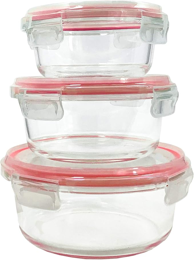 Home Fleek - Boite Alimentaire en Verre | 3 Récipients + 3 Couvercles ...