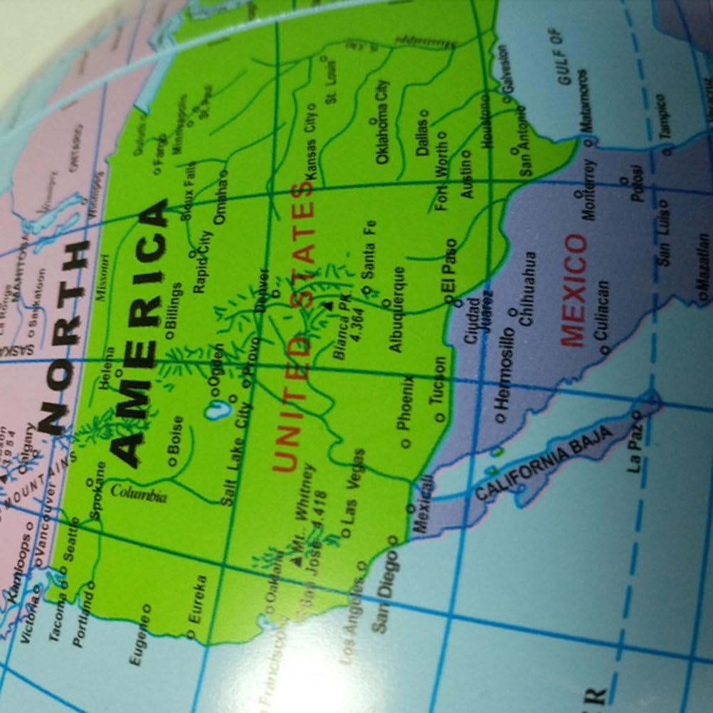 TOYMYTOY Inflatable World Globe Earth Map Educational Beach Playing ...