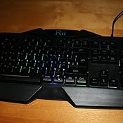 RK400 Rainbow LED Backlit Gaming Keyboard Mouse Combo Bundle UK Layout ...