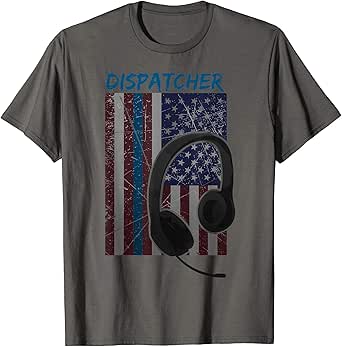 Amazon.com: Dispatcher 911 Emergency Police Fire EMS American Flag T ...