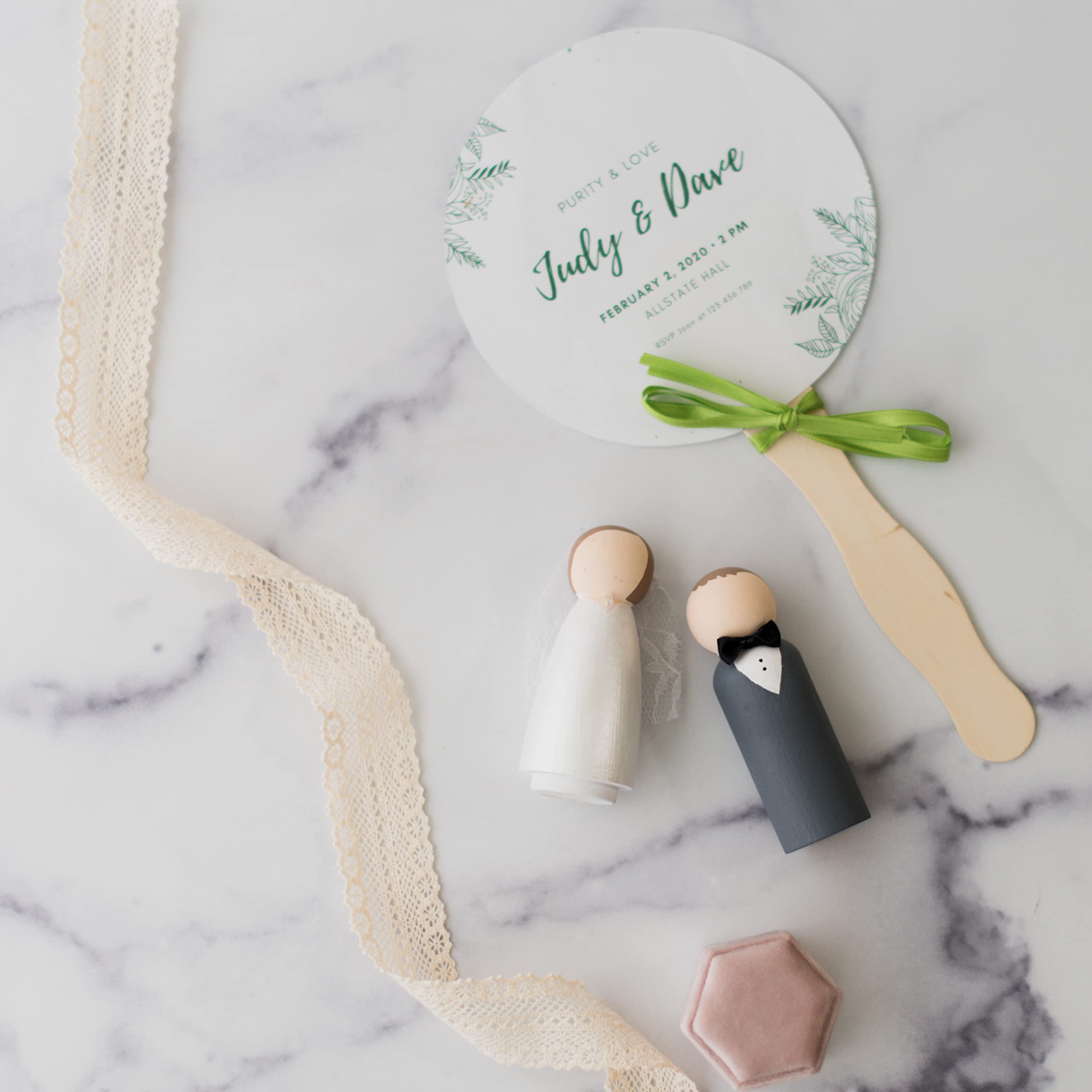 Mua Wooden 8" Fan Handles, Wedding Programs, or Paint Mixing, Pack 100 ...