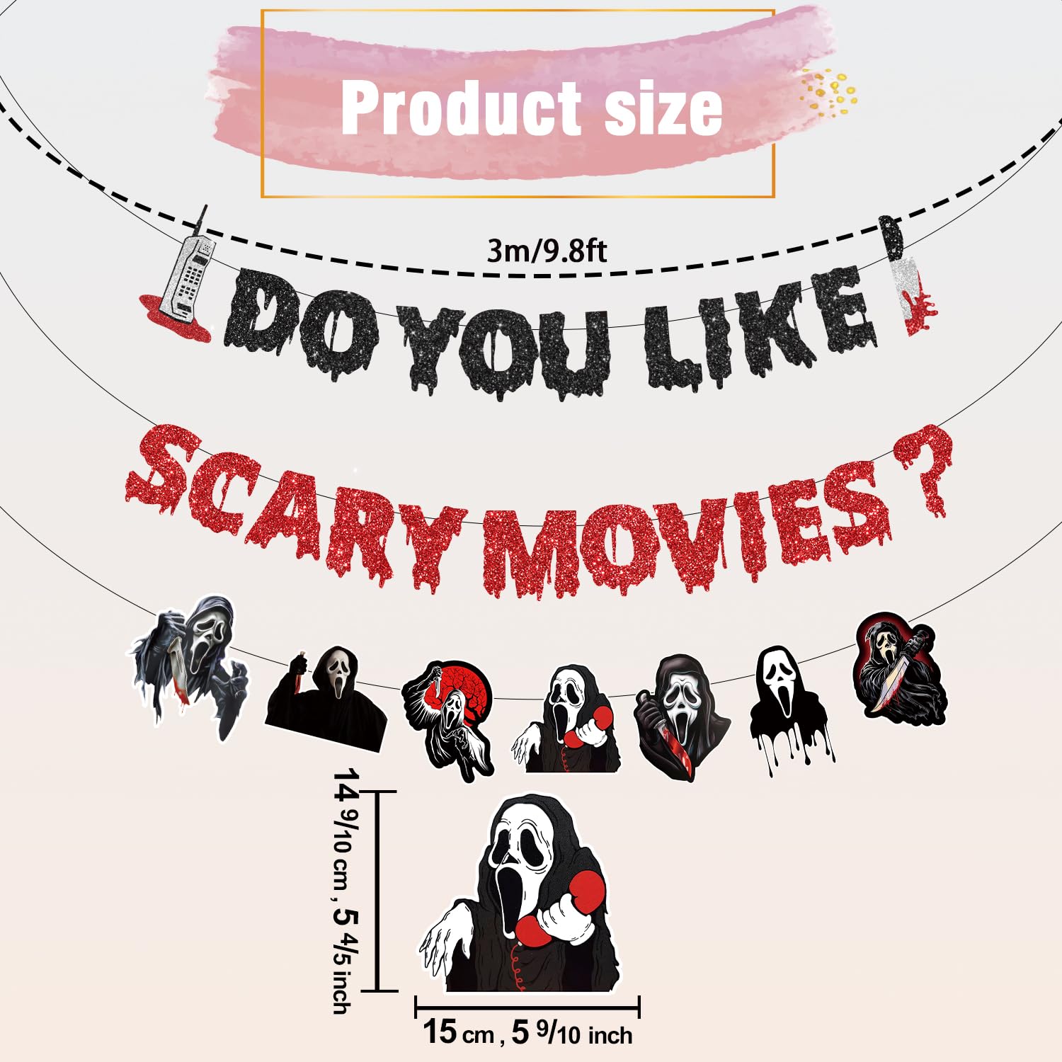 Mua Scream Party Decorations, NO-DIY Horror Birthday Party Decorations ...