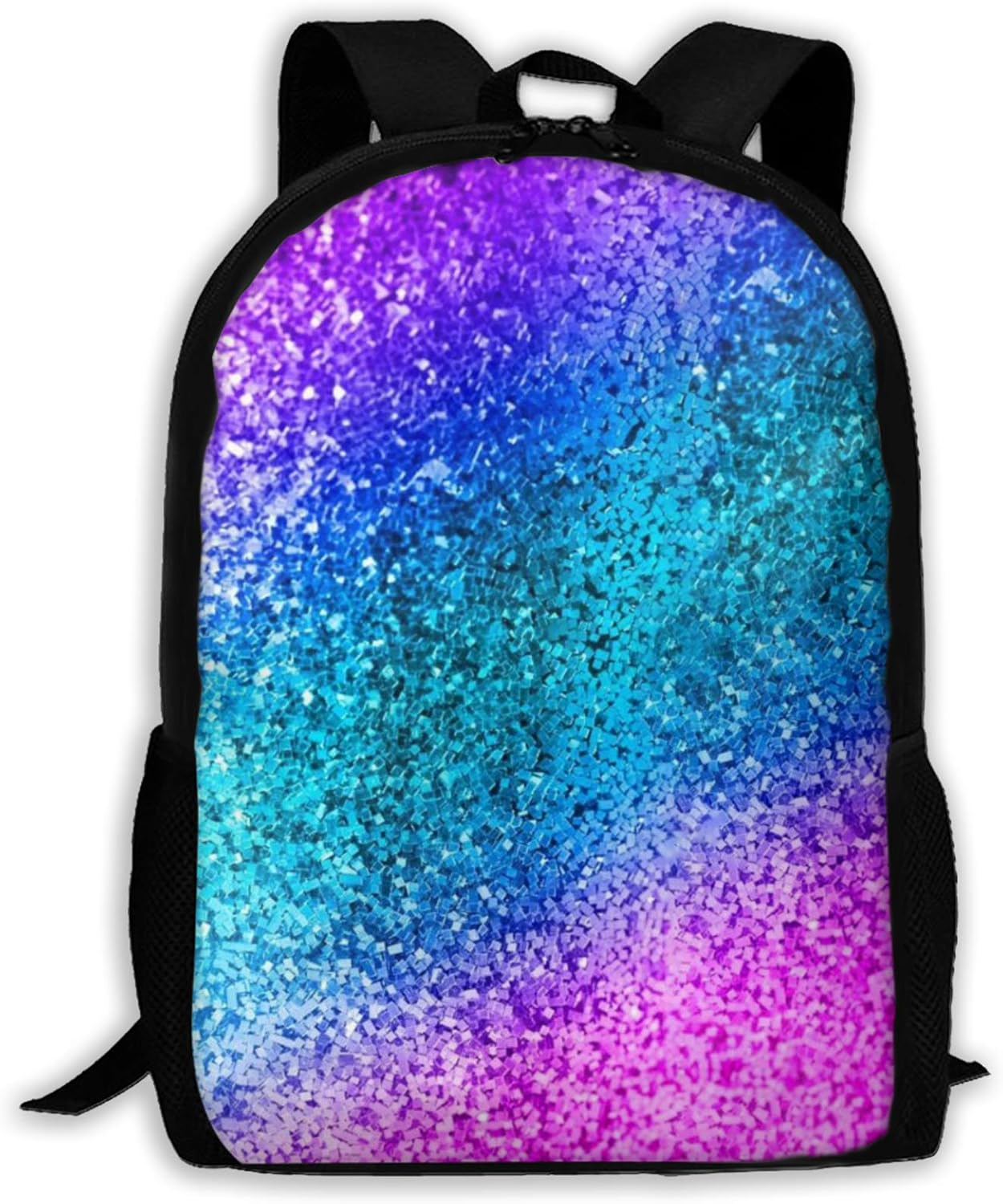 Sparkle Blue Pink Backpack,Unisex Lightweight Travel Laptop Backpack ...