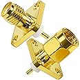 Amazon.com: SMA Panel Mount Connector TUOLNK SMA Male Plug 4-Hole ...