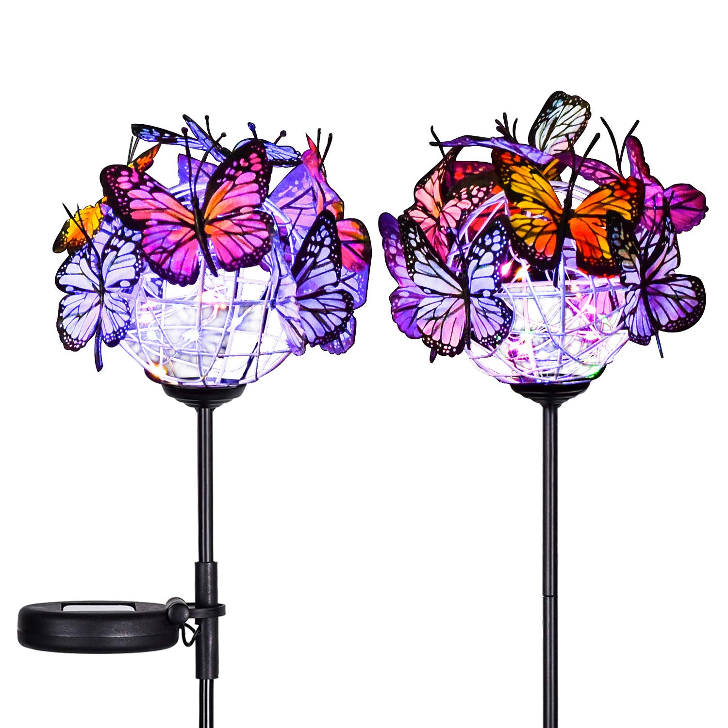 Doingart Outdoor Solar Garden Lights - 2 Pack Solar Powered Garden ...