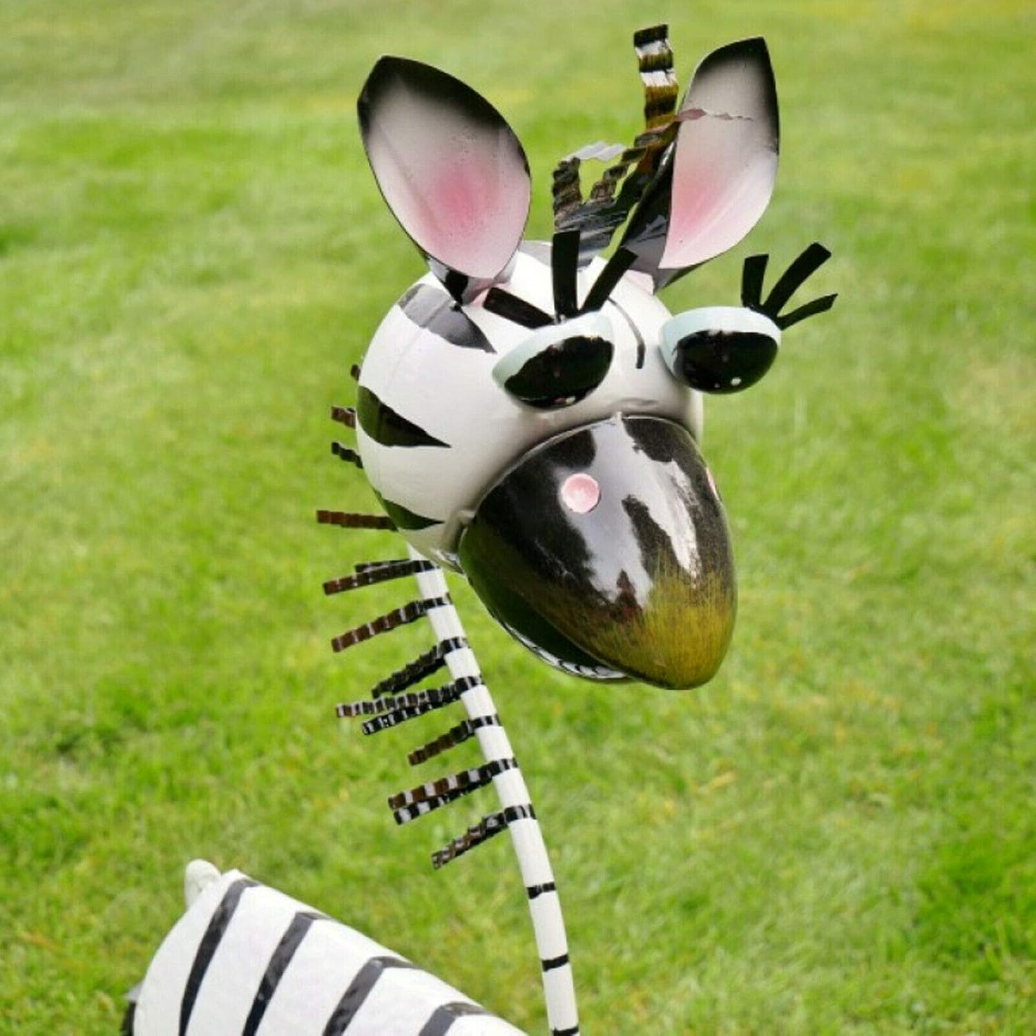 Vintage Metal Garden Zebra Safari Animal Lawn Sculpture Figure Statue ...
