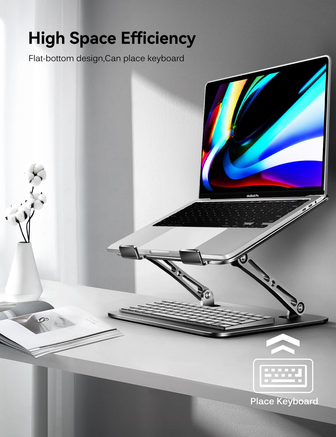 Mua ivoler Adjustable Laptop Stand with 360° Rotating Base, Ergonomic ...