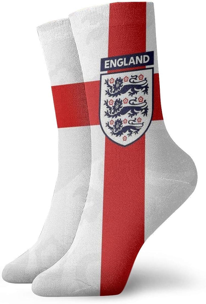 Adults Unisex England Flag Art Novelty Athletic Stoking Crew Long Socks ...