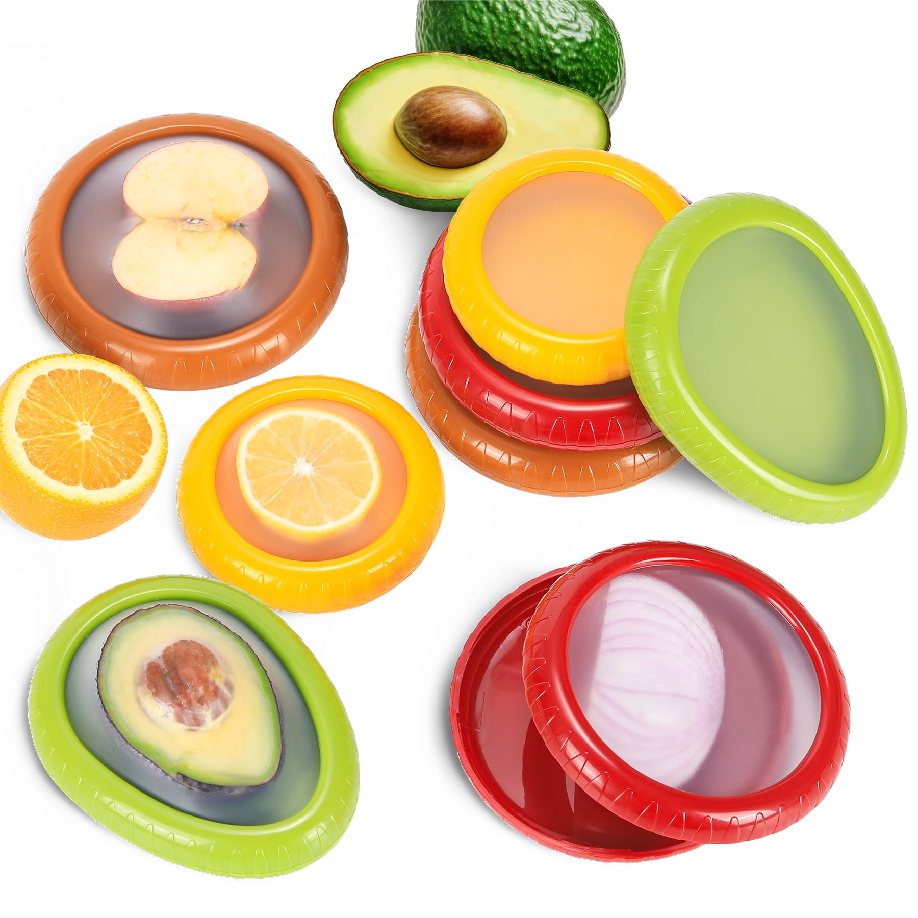 vizethru Silicone Fruit Storage Containers for Fridge, Set of 8 ...