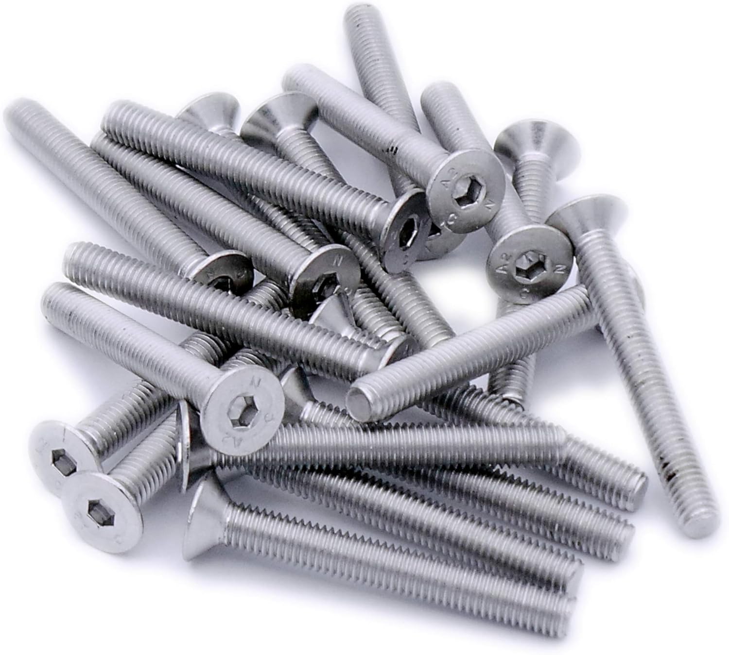 M3 (3mm x 4mm) Hex Socket Countersunk Machine Screw (Bolt) - Stainless ...