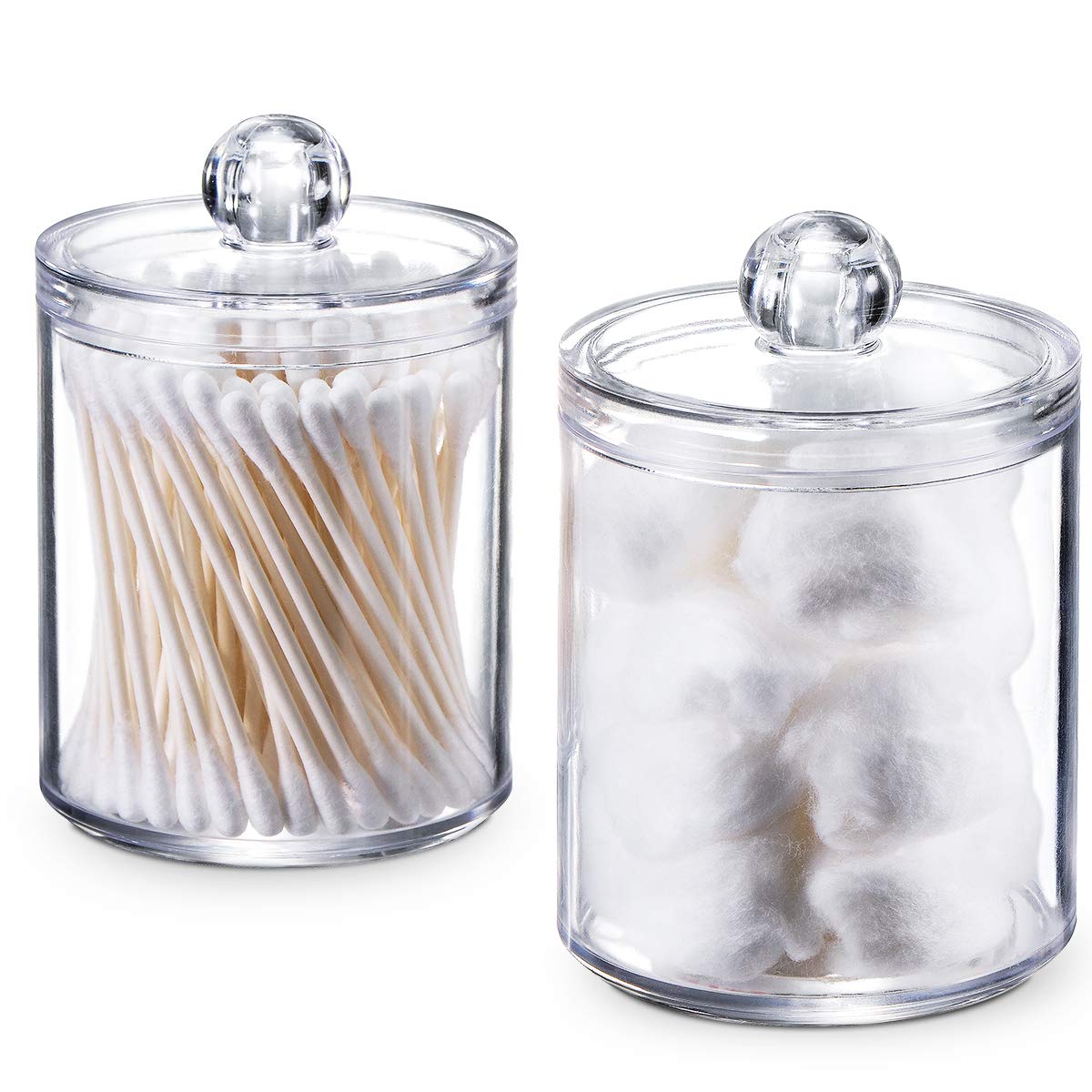 SheeChung Qtip Dispenser Apothecary Jars Bathroom - Qtip Holder Storage ...