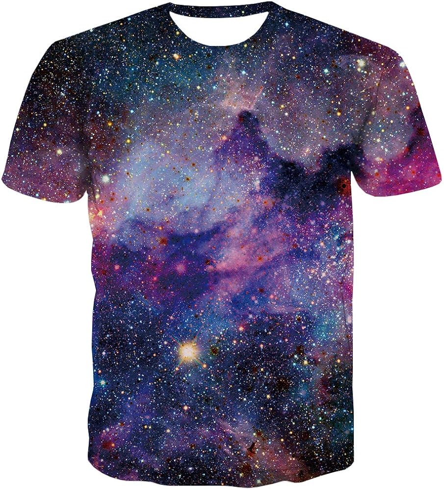 KYKU Galaxy T Shirt Men 3D Print Space Tshirts Universe Tshirt ...