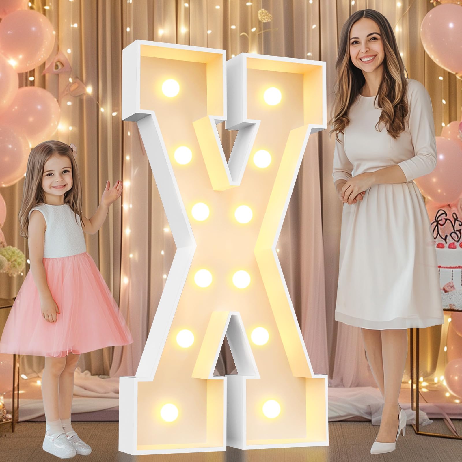 Pooqla 4 FT Marquee Light Up Letters, Marquee Letter Lights 4 Feet Tall ...