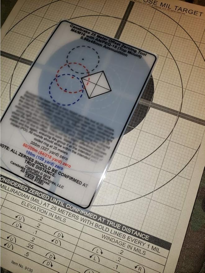 Amazon.com: Canebrake 25 Meter Zeroing Tool, M4 with AN/PEQ-15: Sports ...