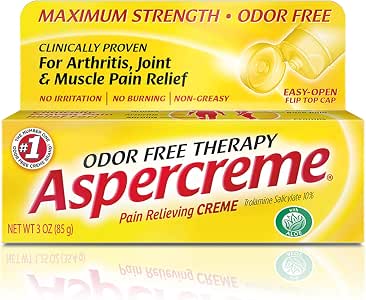 Amazon.com: Aspercreme Odor Free Topical Analgesic Cream, 3 Ounce Tube ...