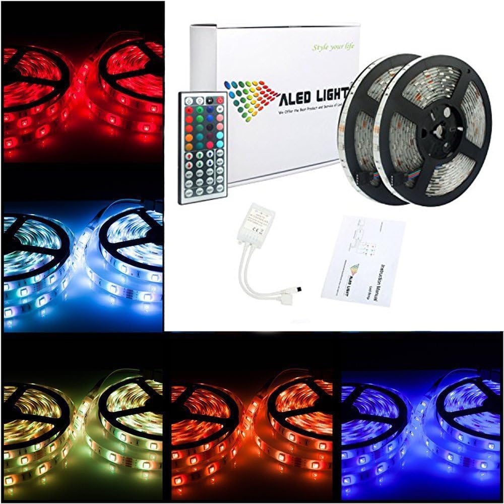 ALED LIGHT 10M (2 x 5 metros) tira impermeable IP65 LED RGB 5M 5050 SMD ...