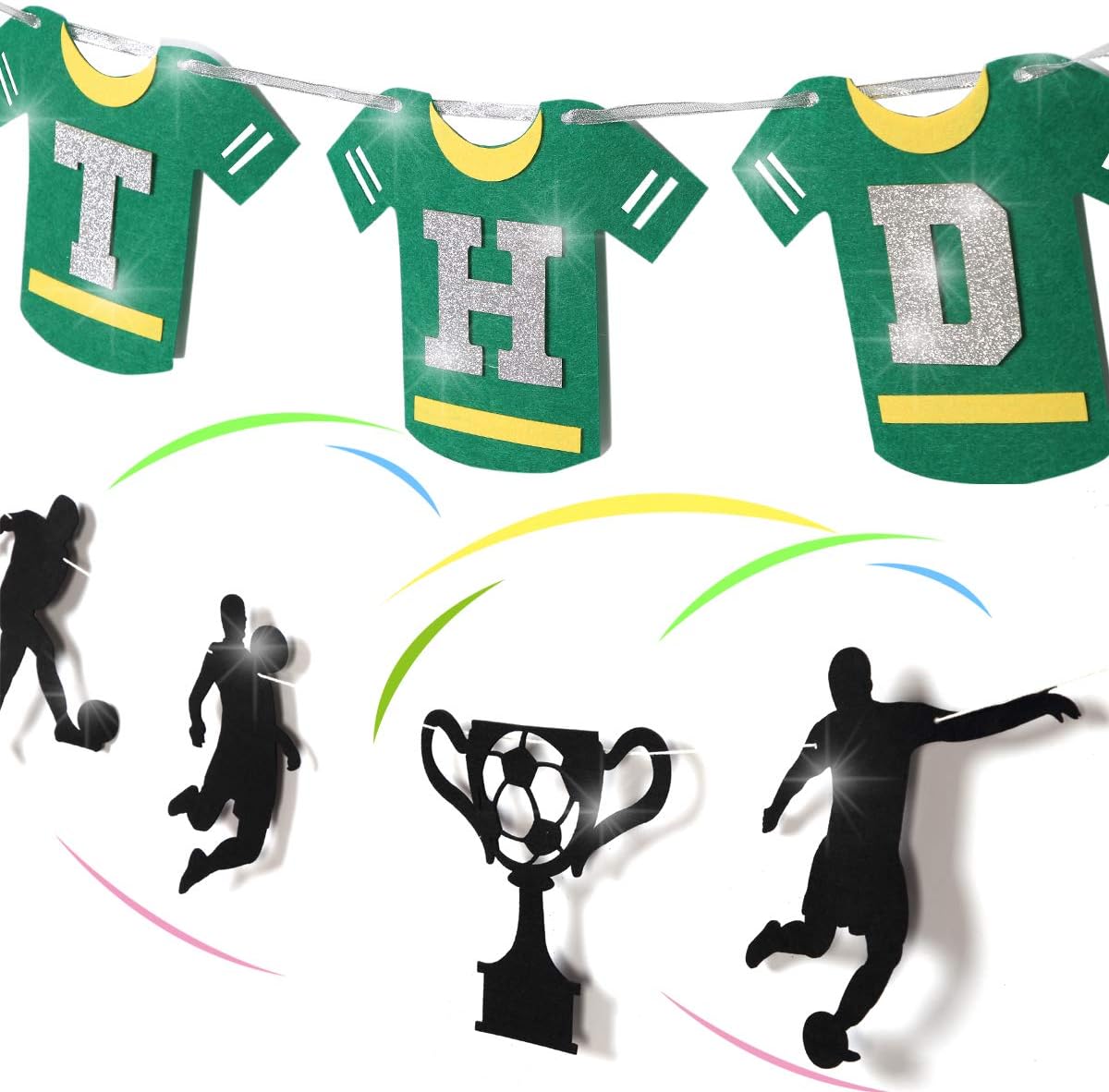 C L COORPER LIFE Soccer Birthday Banner Pennant For Kids Sports Party ...