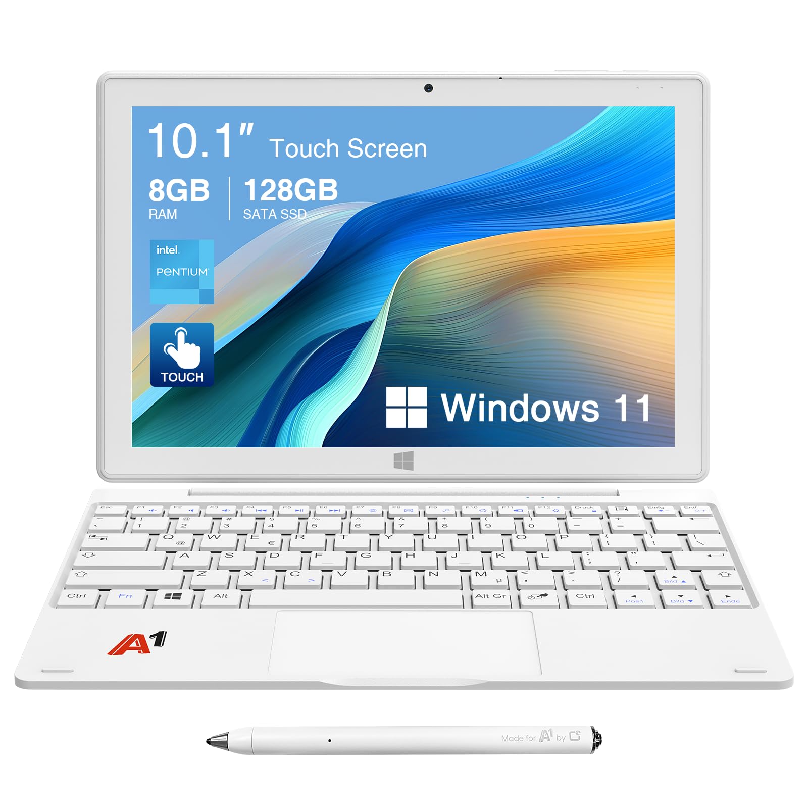 ECOHERO Pantalla táctil desmontable 2 en 1 para computadora portátil ...