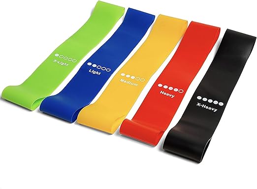 5 Color Bodyshaping Training Resistance Bands with Different Strengths ...