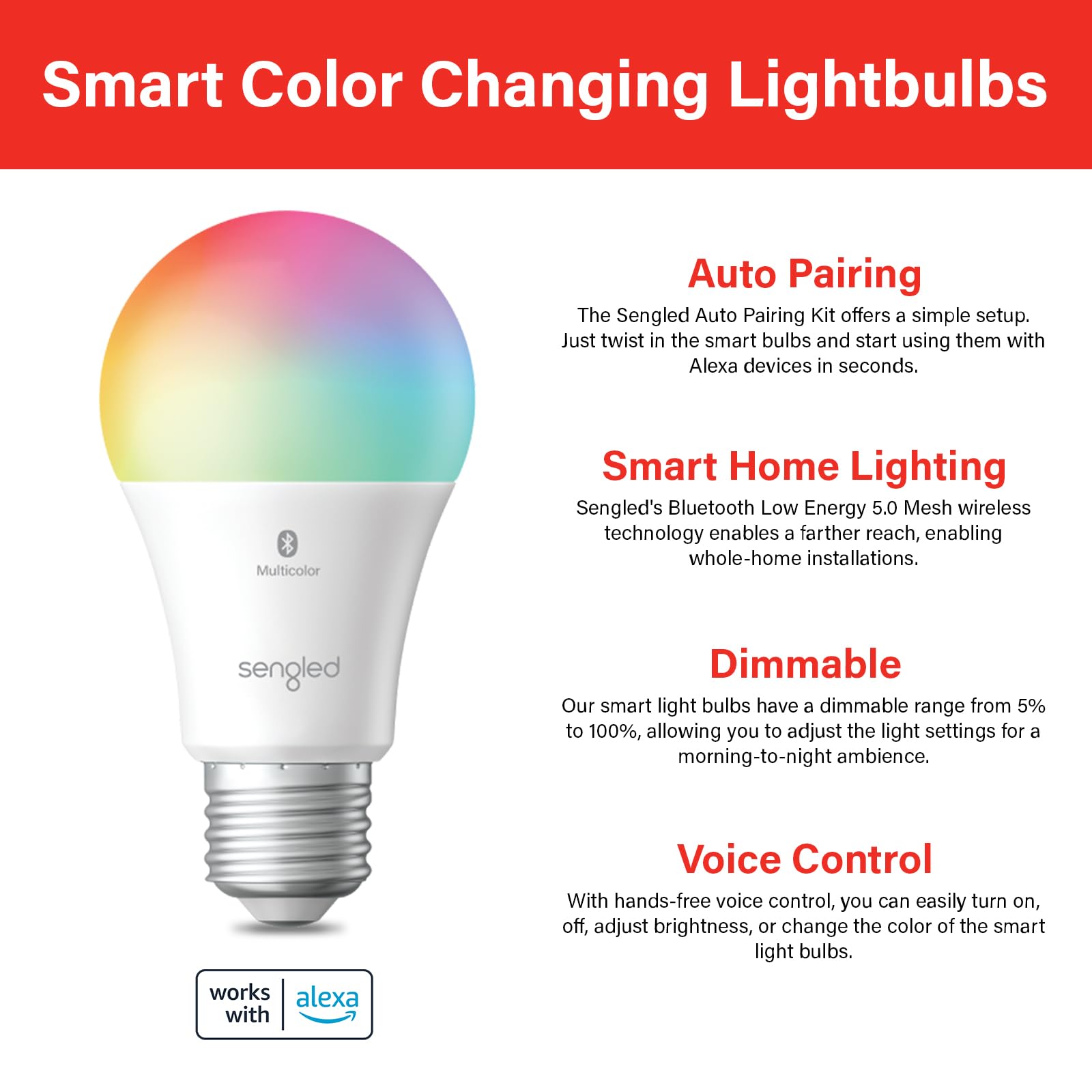 Mua Sengled Light Bulb, S1 Auto Pairing with Alexa Devices, Color ...