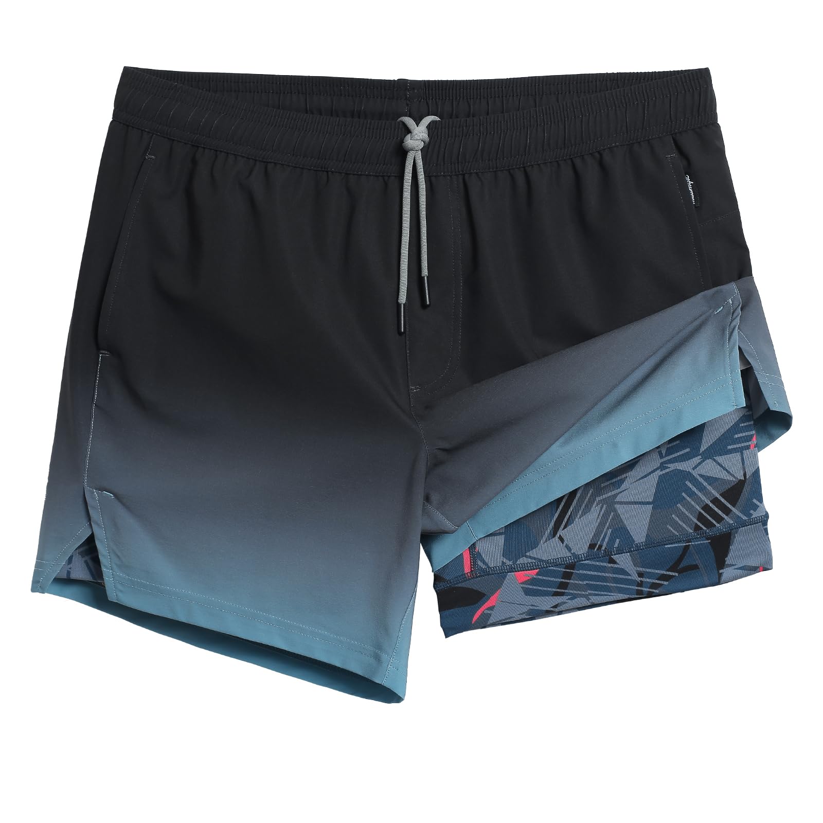 maamgic Mens 5" Gym Running Shorts for Men 2 in 1 Quick Dry Workout ...