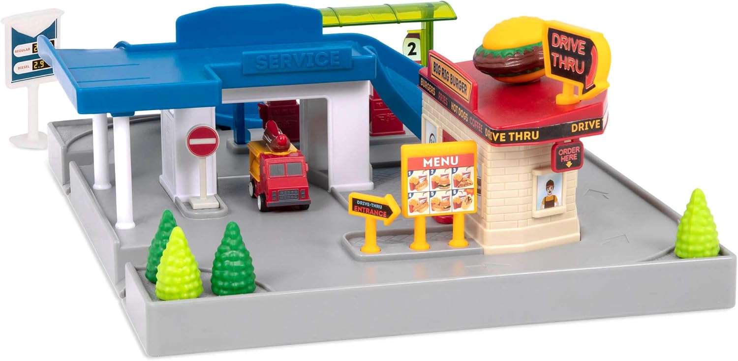 DRIVEN by Battat WH1075Z Series Dine & Drive Pit Stop Pocket Playset ...