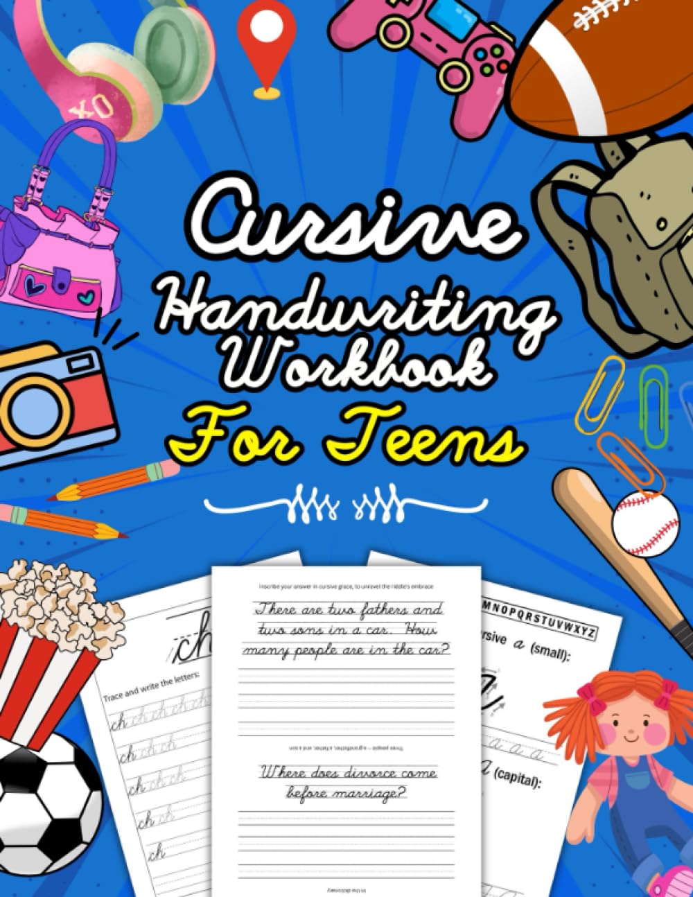 Mua Cursive Handwriting Workbook for Teens: Learn Cursive Writing ...