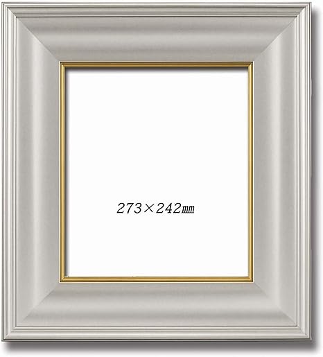 Amazon｜【銀色紙額】【高級色紙額】輝く銀フレームの色紙額 銀色紙（マット付き）273×242mm (シルバー)｜インテリア オンライン通販