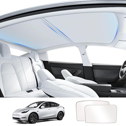 Tesla Model Y Roof Sunshade 2021-2024, Foldable Model Y Sunshade Roof ...