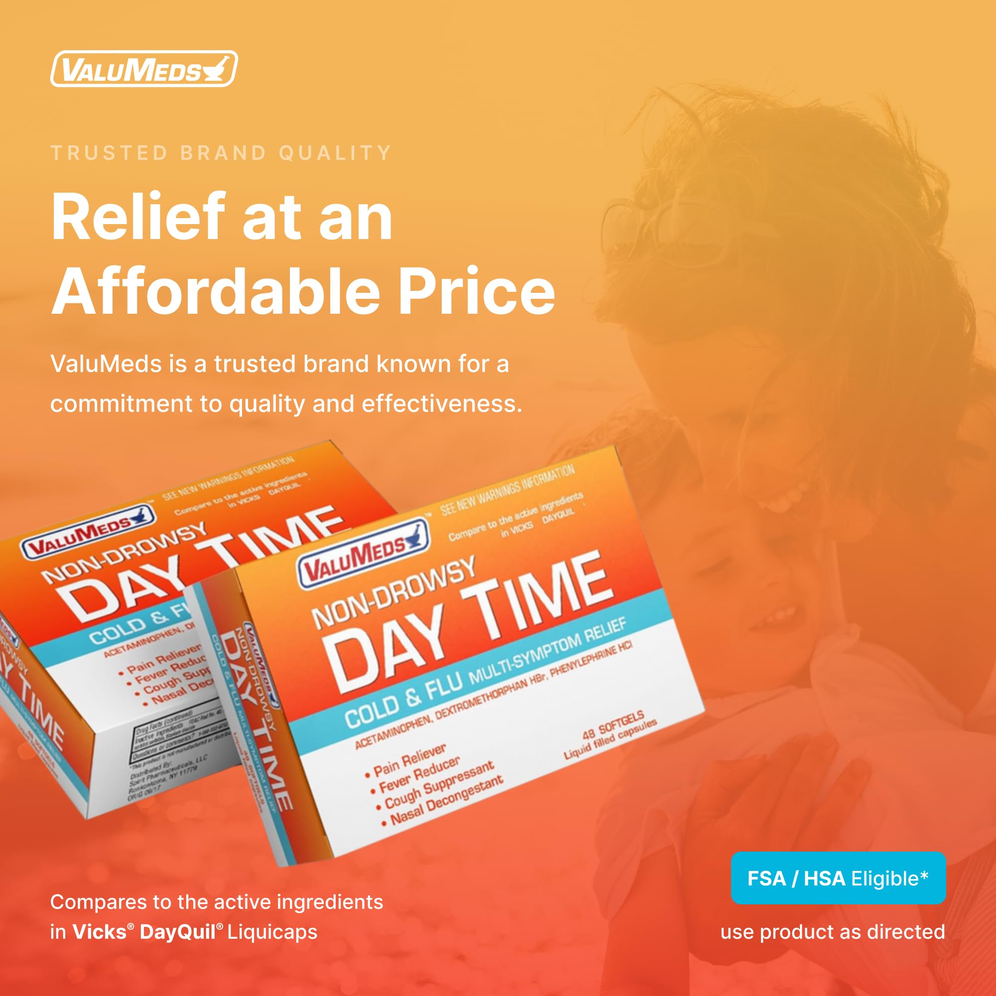 Mua ValuMeds Daytime Cold & Flu Medicine for Adults | Multi-Symptom ...