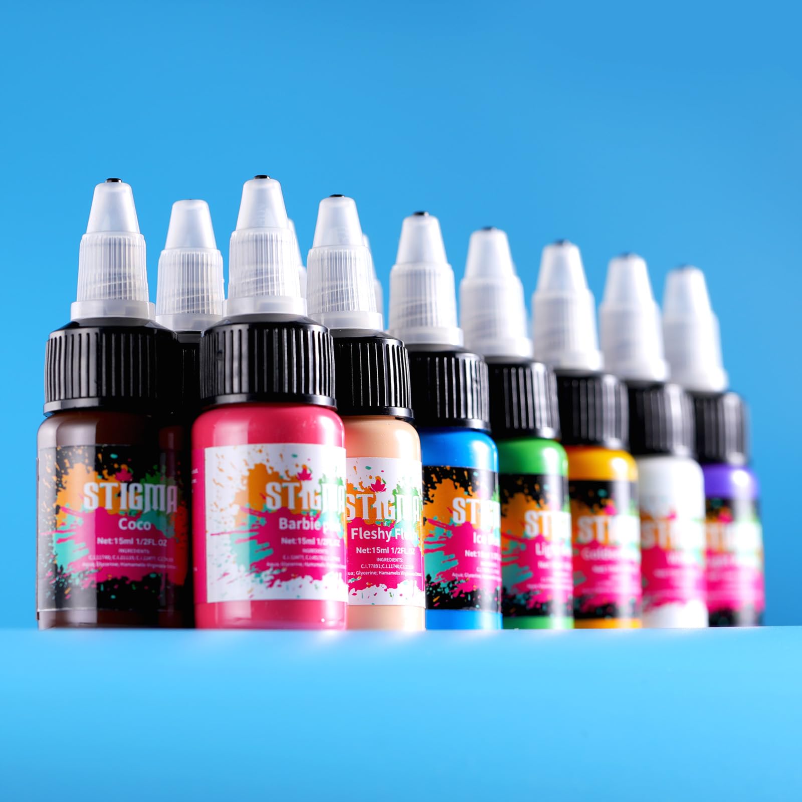 Mua STIGMA 14Pcs Tattoo Ink Color Set 14 Colors Ink Set 1/2 OZ(15ml ...