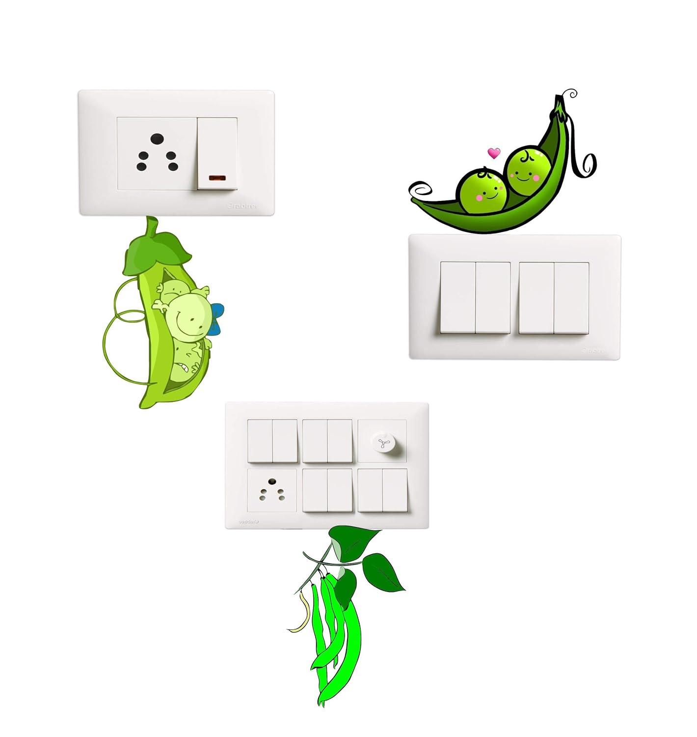 Buy Switch Board Sticker -Decor Kafe Decorative Abstract Wall ...