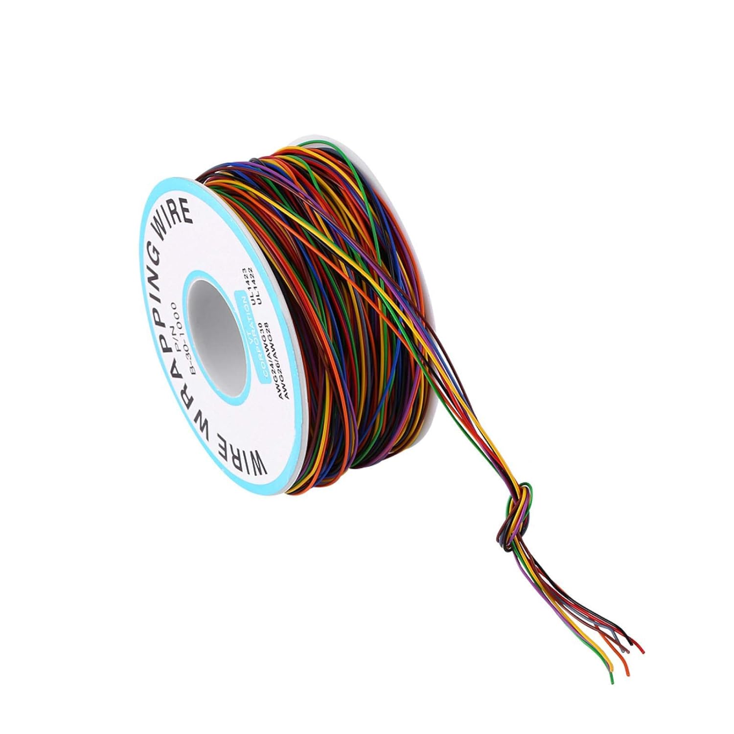 8 Wire Color Insulation Coated Test Wrapping Wire P/N B-30-1000 ...