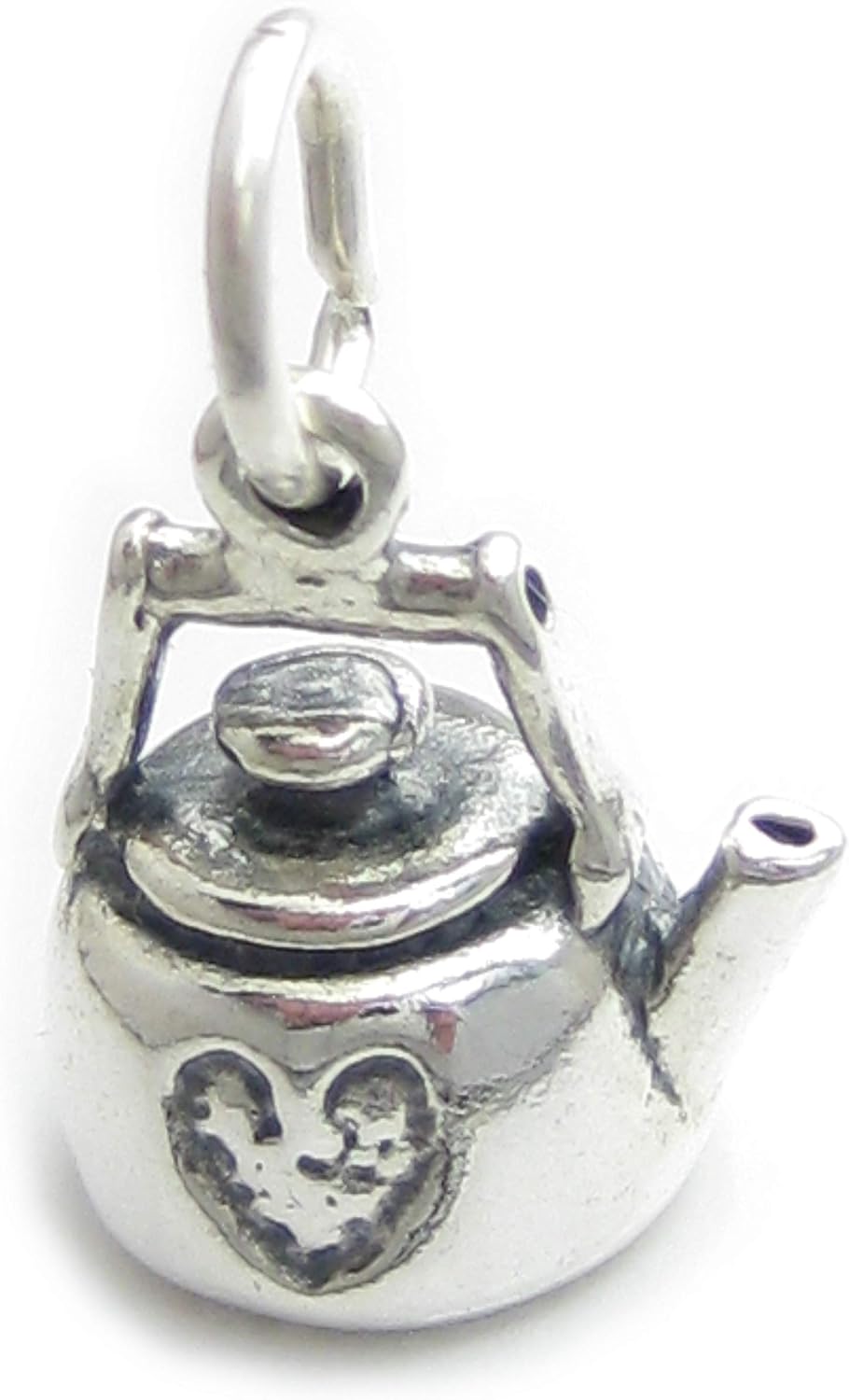 Teapot sterling silver charm .925 x 1 Tea lover pot charms: Amazon.co ...