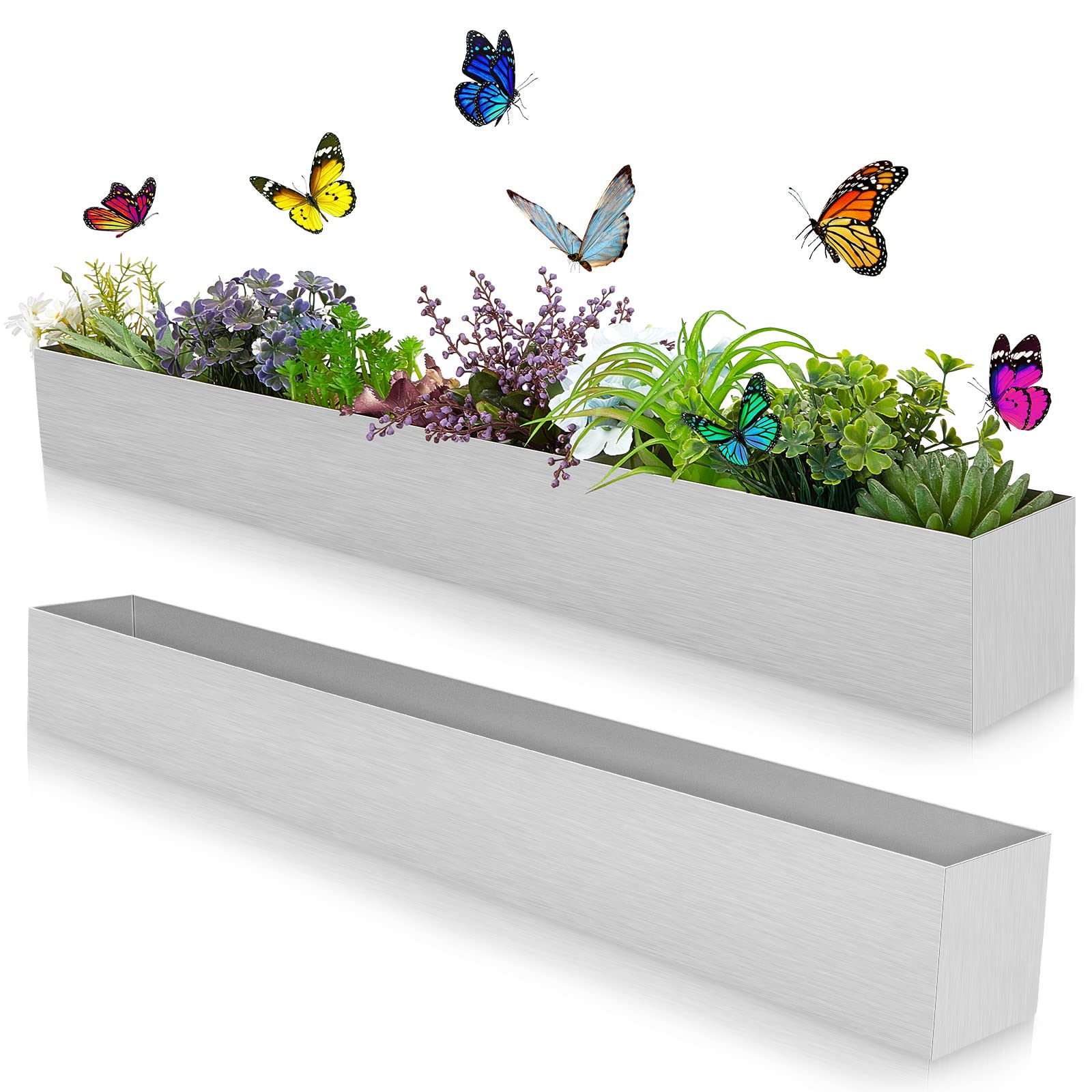 Mua Yaomiao Rectangle Planter Box 32 Inch Window Planter Succulent ...