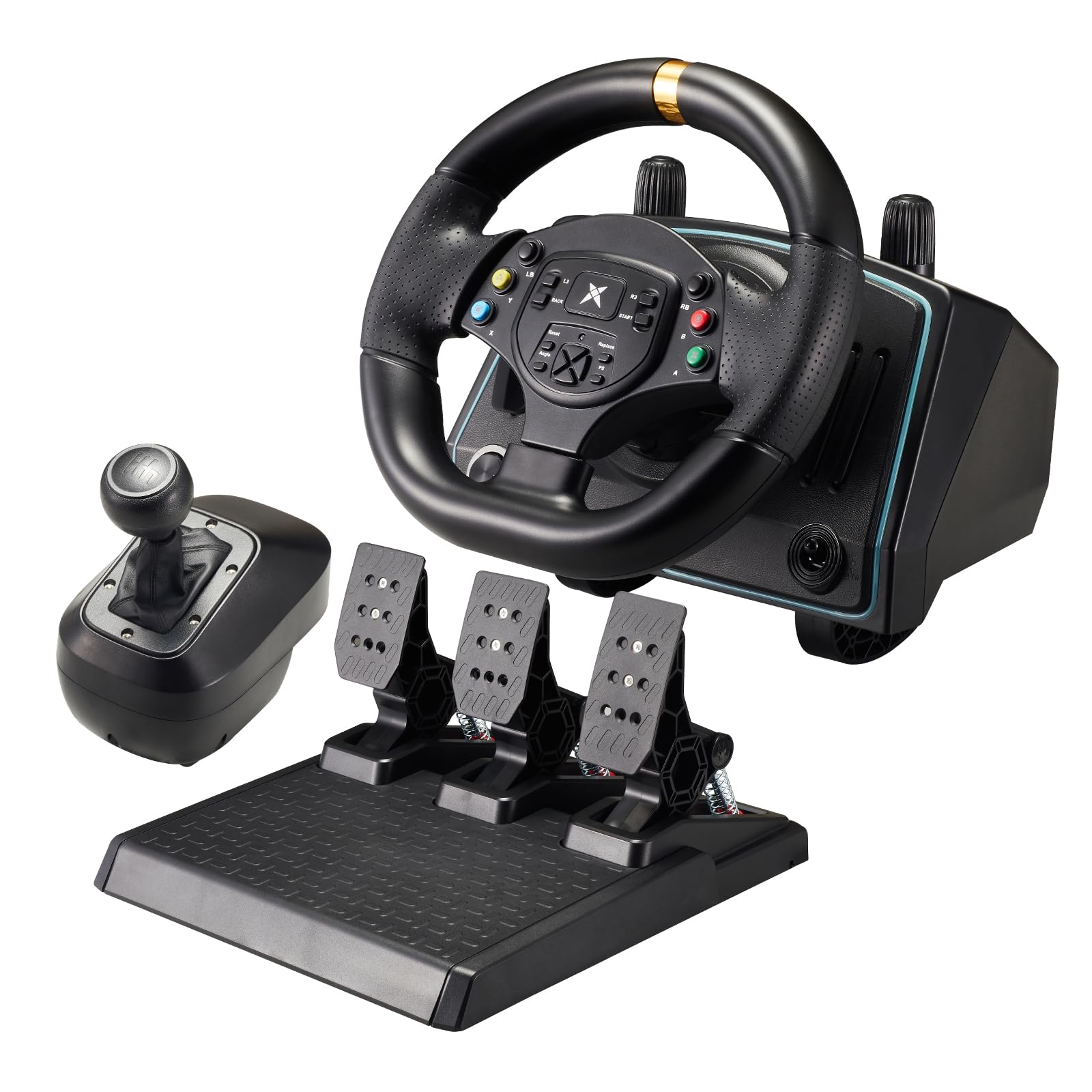 DOYO Gaming Steering Wheel with Pedals and Shifter, 900°/ 1080° Racing ...
