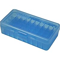Amazon.com: MTM 100 Round Flip-Top Ammo Box 40/45/10MM Cal (Clear Blue) : Sports & Outdoors