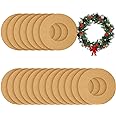 Amazon.com: 20 Pieces Hanging Wreaths Paper Round Christmas Ornaments ...