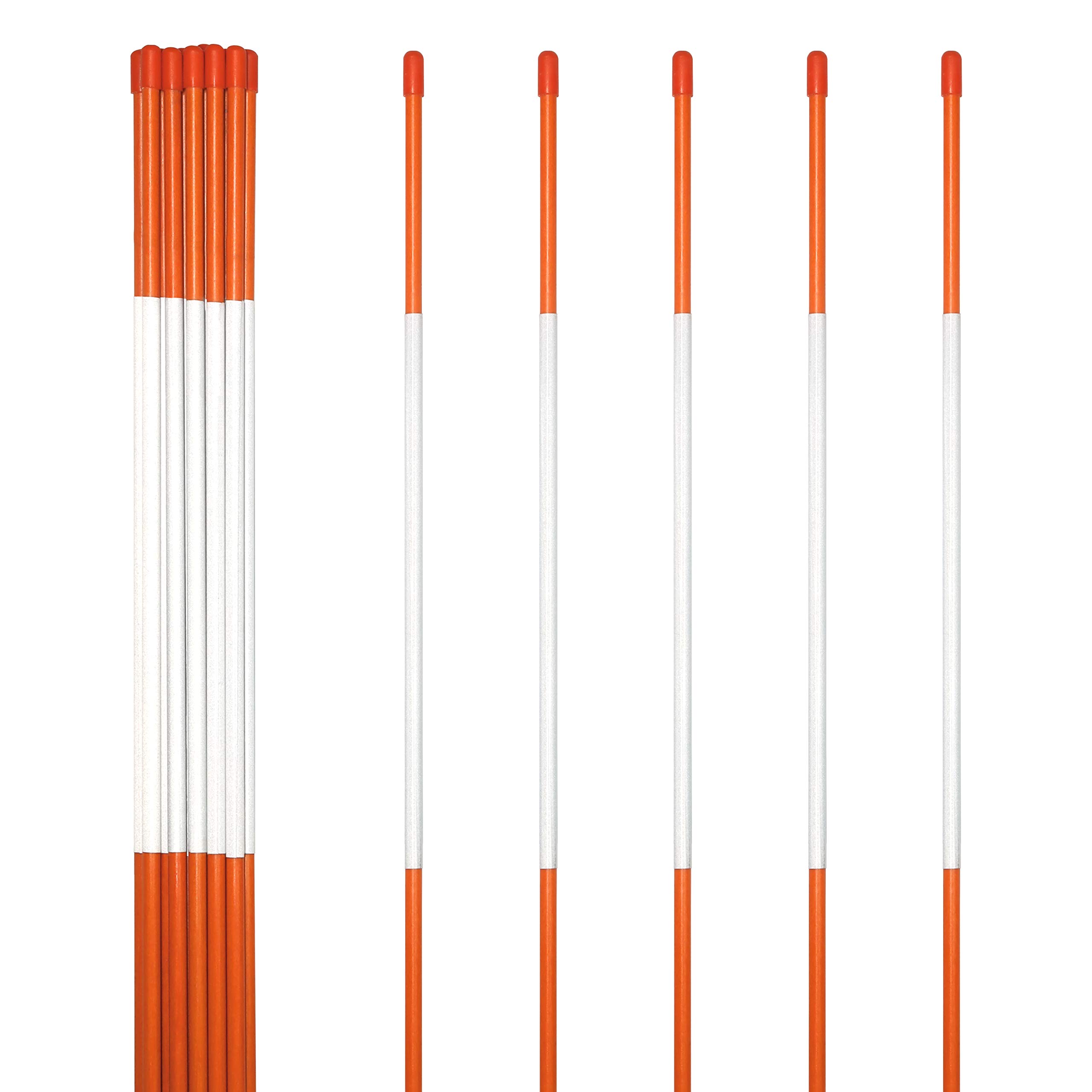 Anley 20 Pack 48" Reflective Driveway Markers, Snow Stakes with ...
