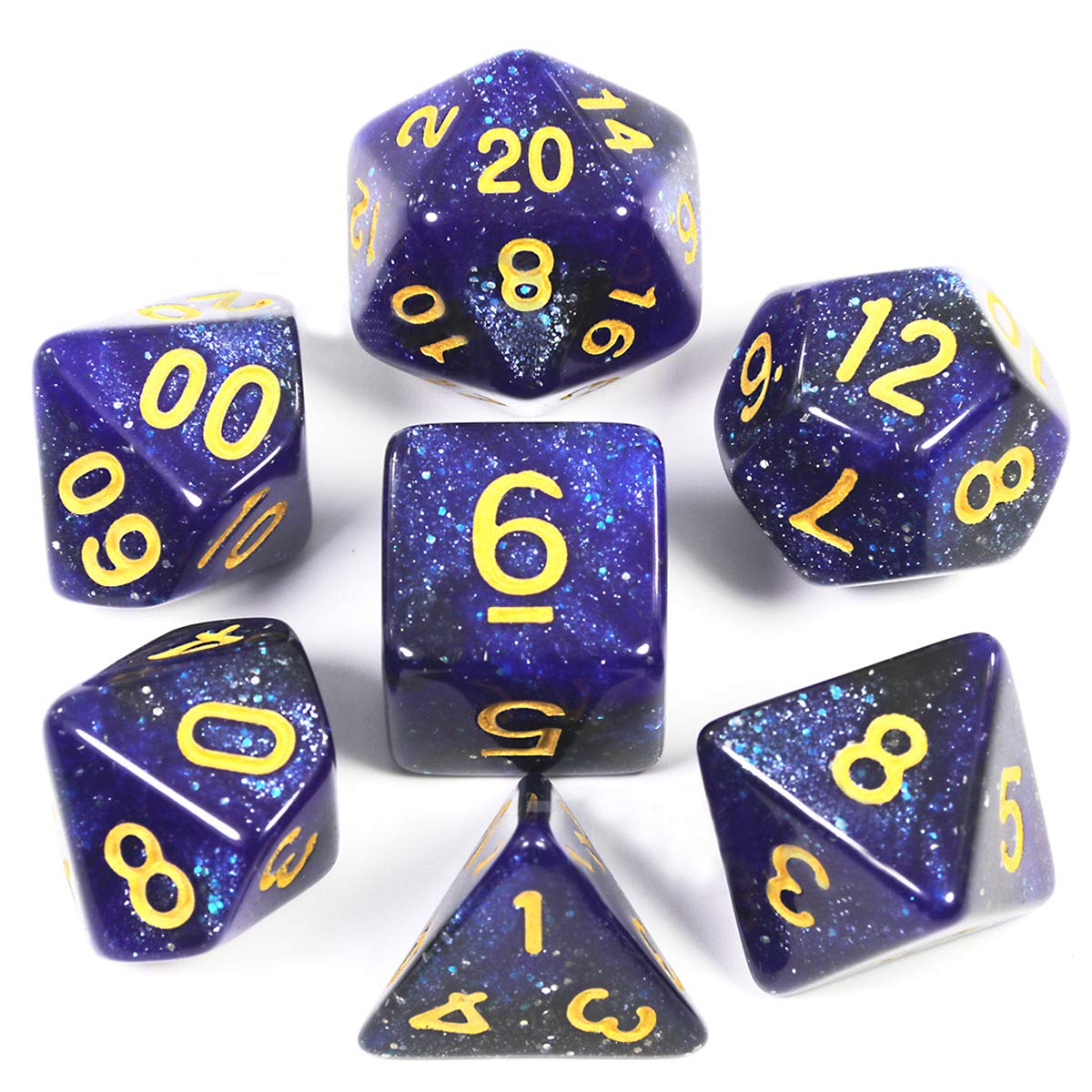 Giochi di dadi D6 D4 e DND Rpg MTG Dadi Dadi da Gioco 7 Pezzi Verde ...