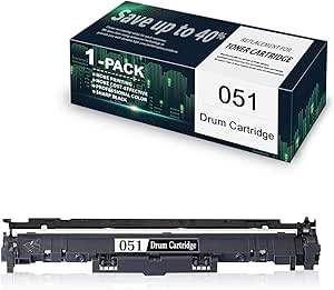 1-Pack Black 051 Compatible Drum Cartridge (Toner Not Included ...