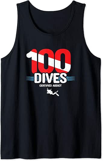 Amazon.com: 100th Dive Gift - Diver Down Flag - Scuba Diving Tank Top ...