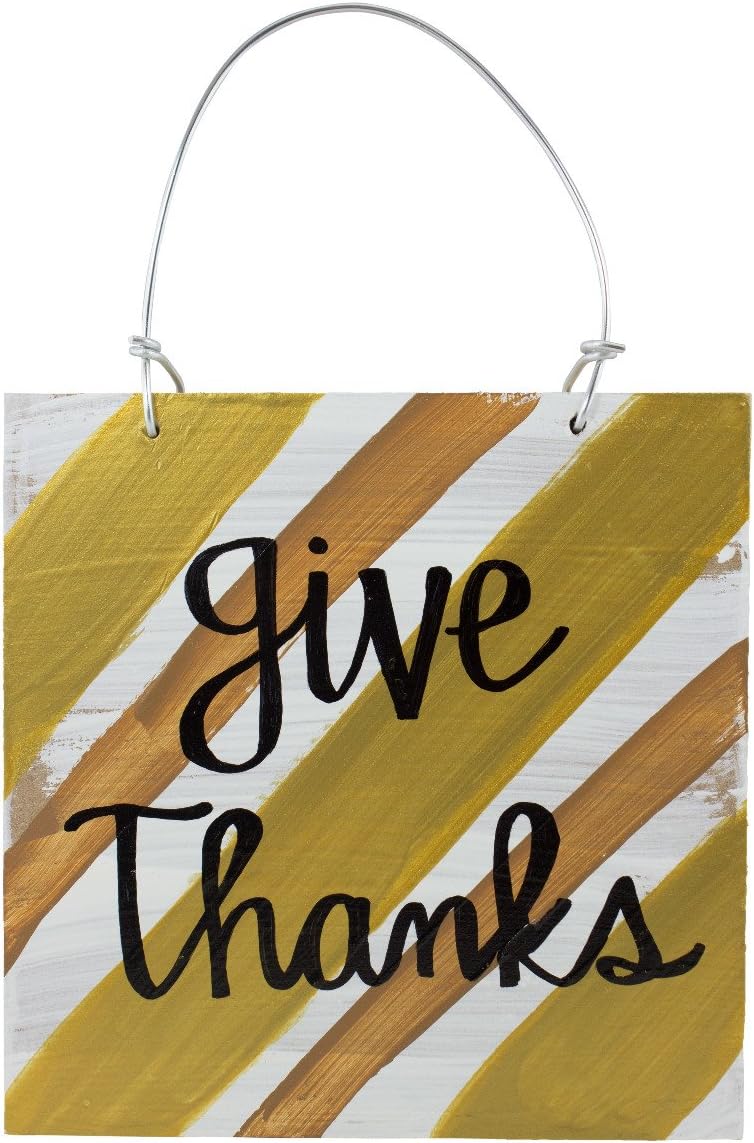Amazon.com: Prissy Pots by Erin Solomon Give Thanks 6" x 6" Hanging ...