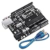 Gelek UNO R3 Microcontroller Board Compatible with Arduino Uno R3, ATmega328P and ATmega16U2 ...