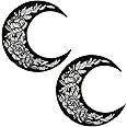 Amazon.com: CHBROS 2 Pcs Moon Flowers Embroidered Patch Iron on Patches ...