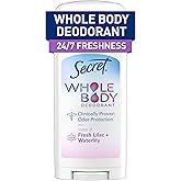 Amazon.com : Secret Whole Body Deodorant Spray for Women, Lilac ...