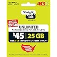 Amazon.com: Straight Talk $45 30 Day Service Card (Mail Delivery ...