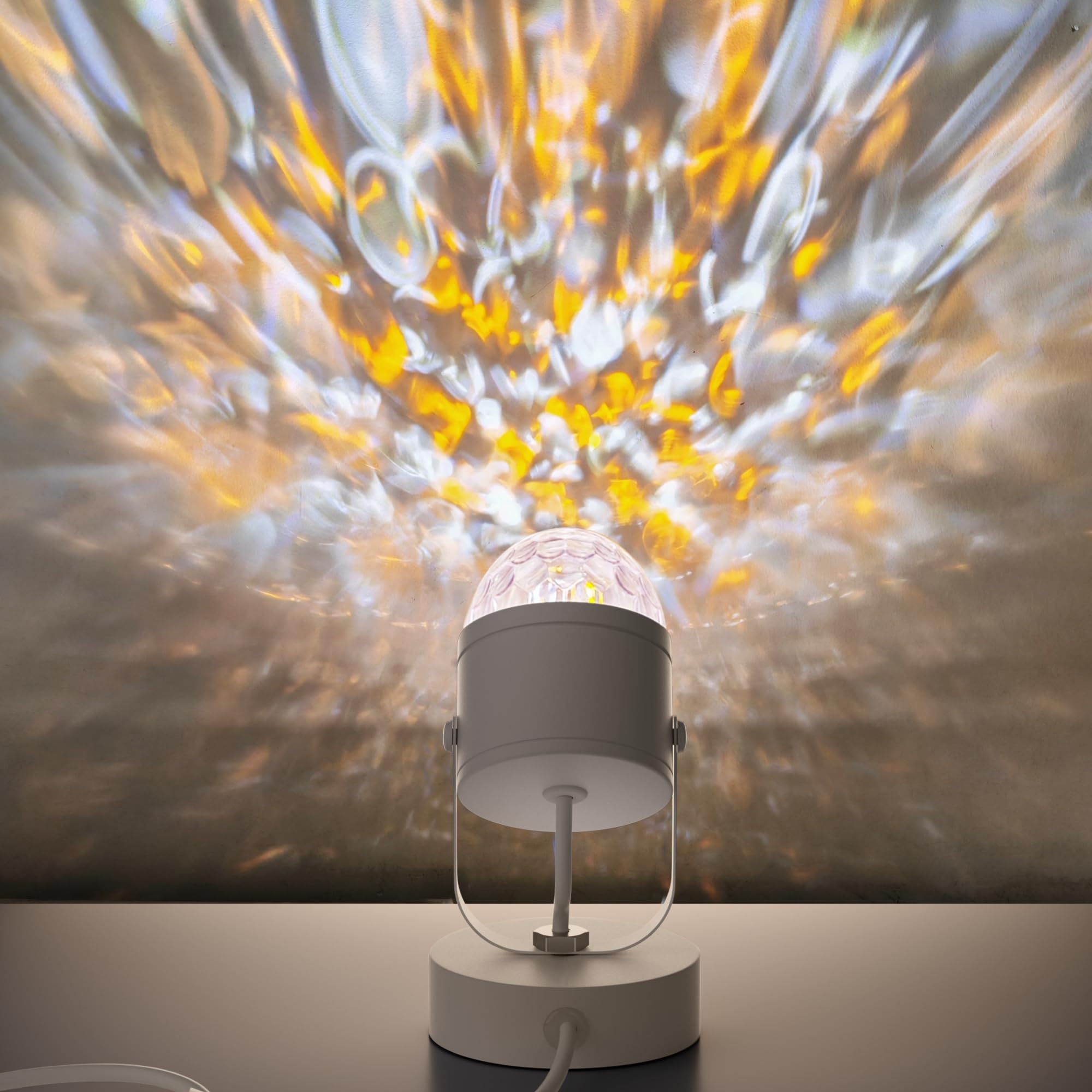 Joyzy Plug in Dynamic Ocean Wave Table Lamp Water Ripple Night Light ...