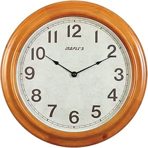 Amazon.com: Maple's 16-Inch Wooden Round Wall Clock : Home & Kitchen